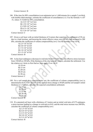 MCQ Soil Mechanics equestions (Consolidation).pdf