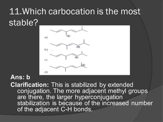 Mcqs on carbocations | PDF