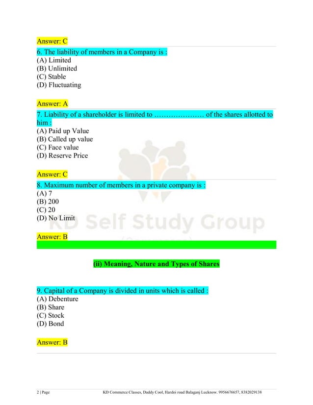 MCQs on Issue of Shares.pdf