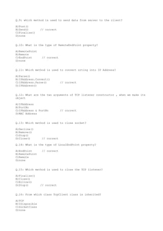 Mc qs socket programming | TXT