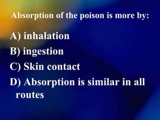 MCQs in TOXICOLOGY | PPTX