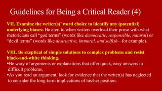 McQueary critical thinking workshop | PPTX