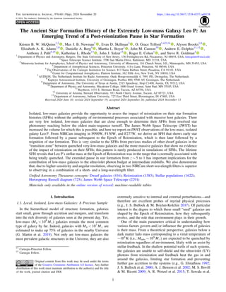 The Ancient Star Formation History of the Extremely Low-mass Galaxy Leo ...