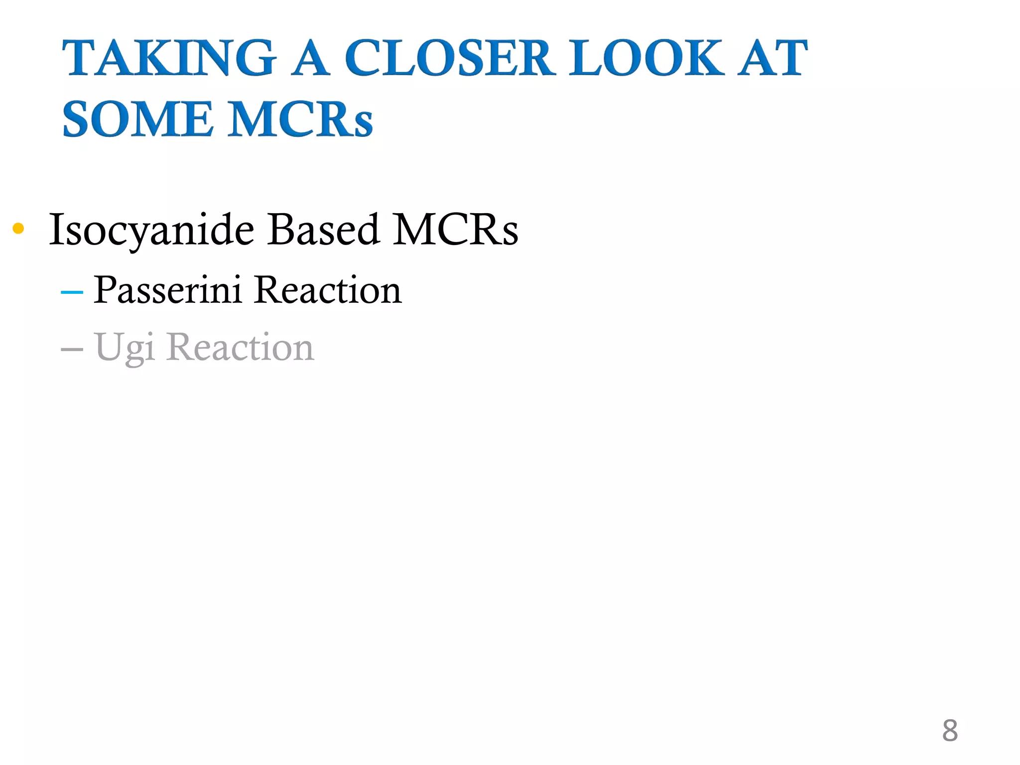 Multi Component Reactions | PDF