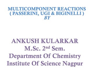 Multi Component Reactions | PDF