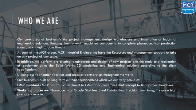 MCR Engineering Company Overview | PDF | Mechanical and Industrial ...