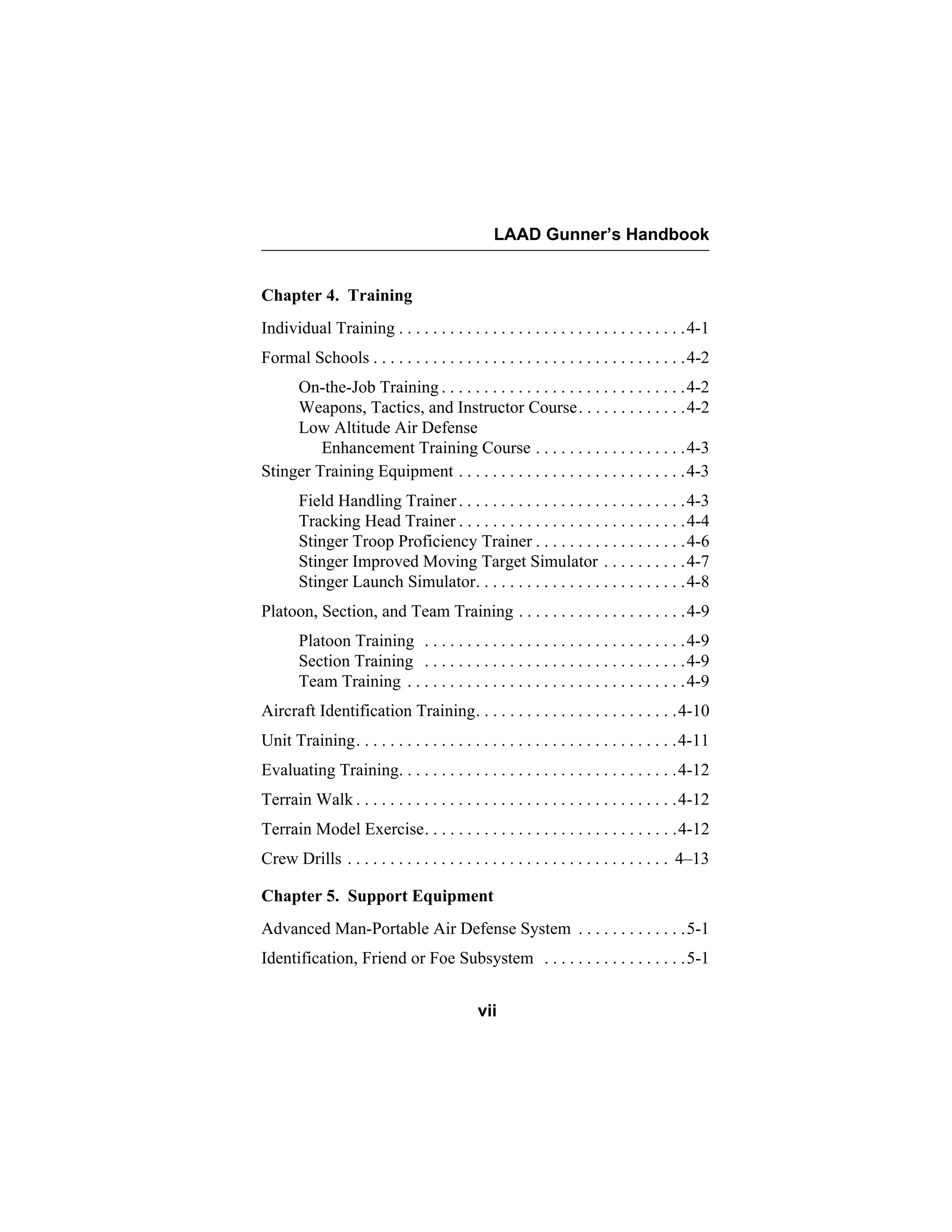 Low Altitude Air Defense (LAAD) Gunner’s Handbook | PDF