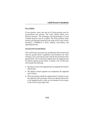 Low Altitude Air Defense (LAAD) Gunner’s Handbook | PDF