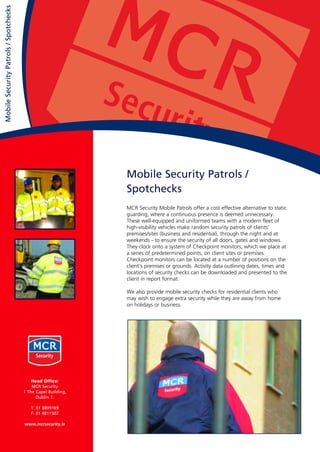 Mcr Security Brochure | PDF