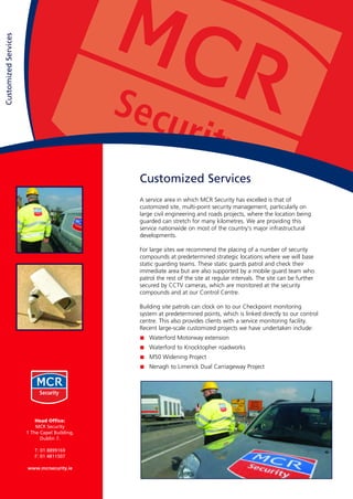 Mcr Security Brochure | PDF