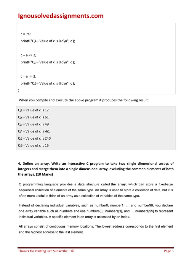Mcs 011 solved assignment 2015-16 | PDF