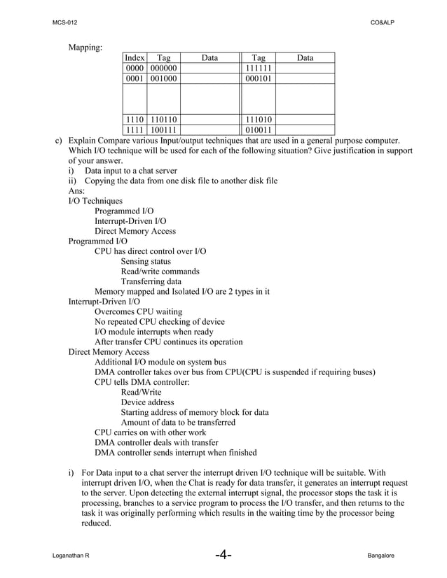 Mcs 012 Computer Organisation And Assemly Language Programming Ignou Assignment Answer 2013 14