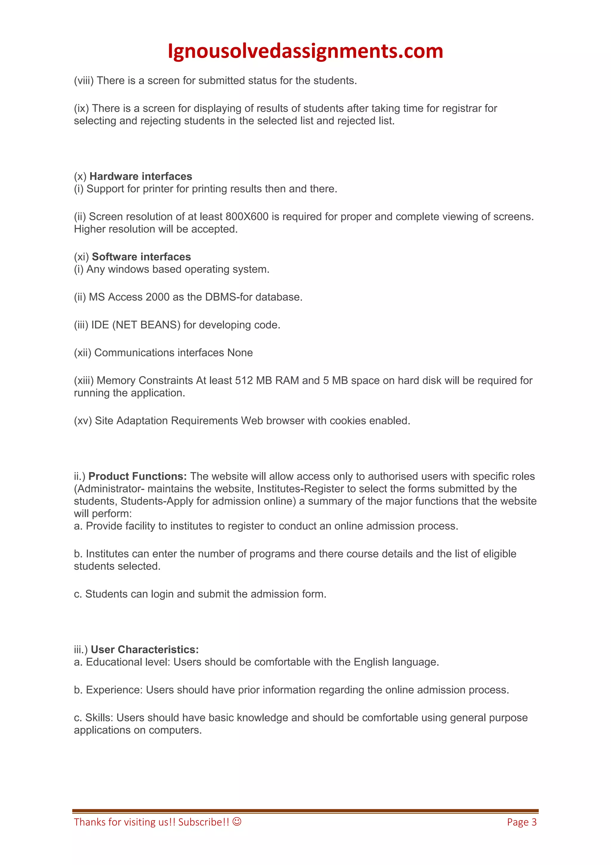 Mcs 014 solved assignment 2015-16 | PDF