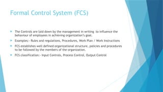 Management Control System: Instruments of Control, Factors affecting ...
