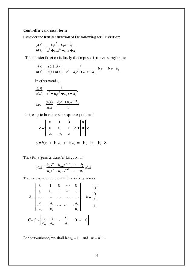 Modern Control System (BE)