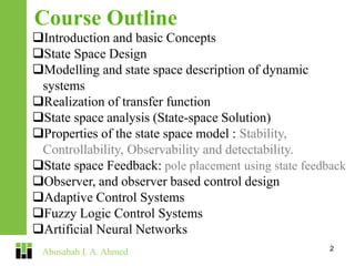 Lecture on Modern Control Systems - an Introduction | PDF