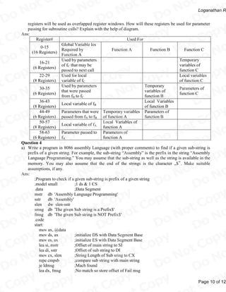 MCS 012 computer organisation and assembly language programming assignment… | PDF