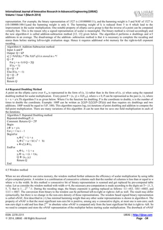 Survey: Elliptic Curve Cryptography using Scalar Multiplication Algorithms | PDF