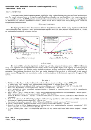 Delay Sensitive Packet Scheduling Algorithm for MANETs by Cross Layer | PDF