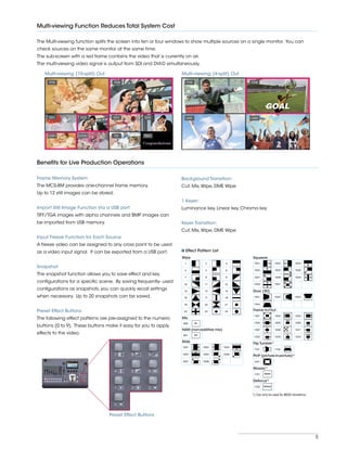 Sony MCS-8M Videomixer Brochure | PDF