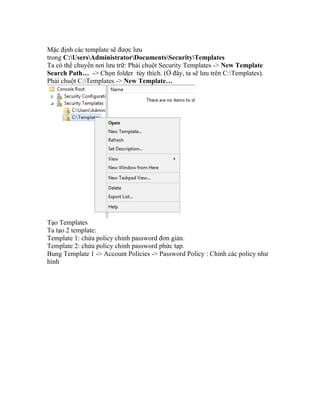 Mcsa 2012 security templates | DOC