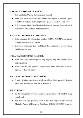 Simulation of handoff performance using matlab | PDF
