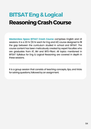 BITSAT Prep Brochure By Masterclass Space | PDF