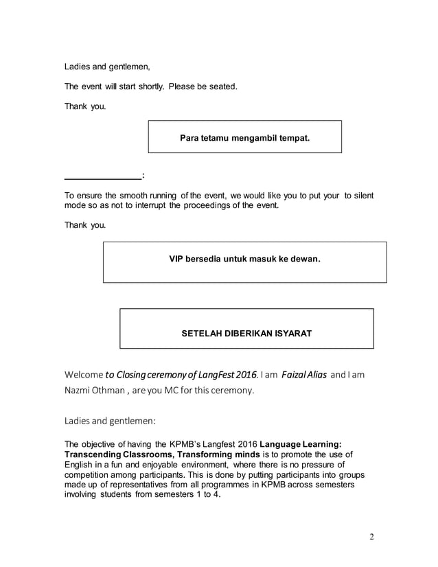 Mc script closing | PDF