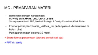 MC Script untuk tenaga kesehatan (klinik pintar).pptx