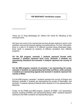 Mc script kpmb langfest 2016 | DOC | Business Expos & Conferences | Events