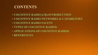 APPLICATIONS OF COGNITIVE RADIO | PPT