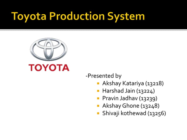 Management Control System at Toyota | PPTX | Manufacturing Industry ...