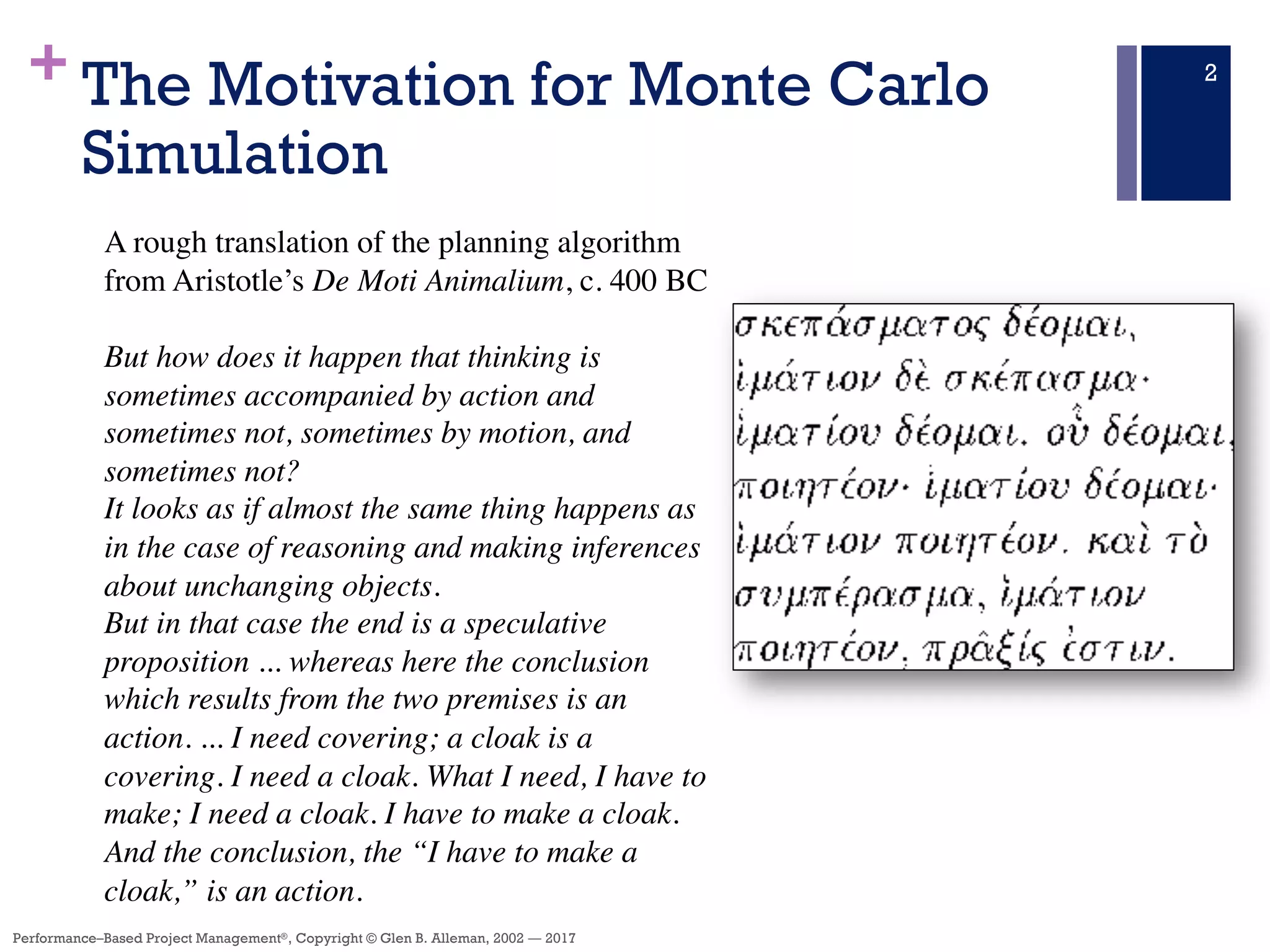 Monte Carlo Simulation For Agile Development Ppt