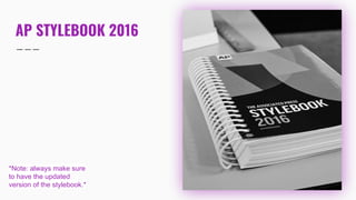 AP STYLE for Beginners | PPT