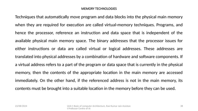 Modern computer architecture presentation | PPT