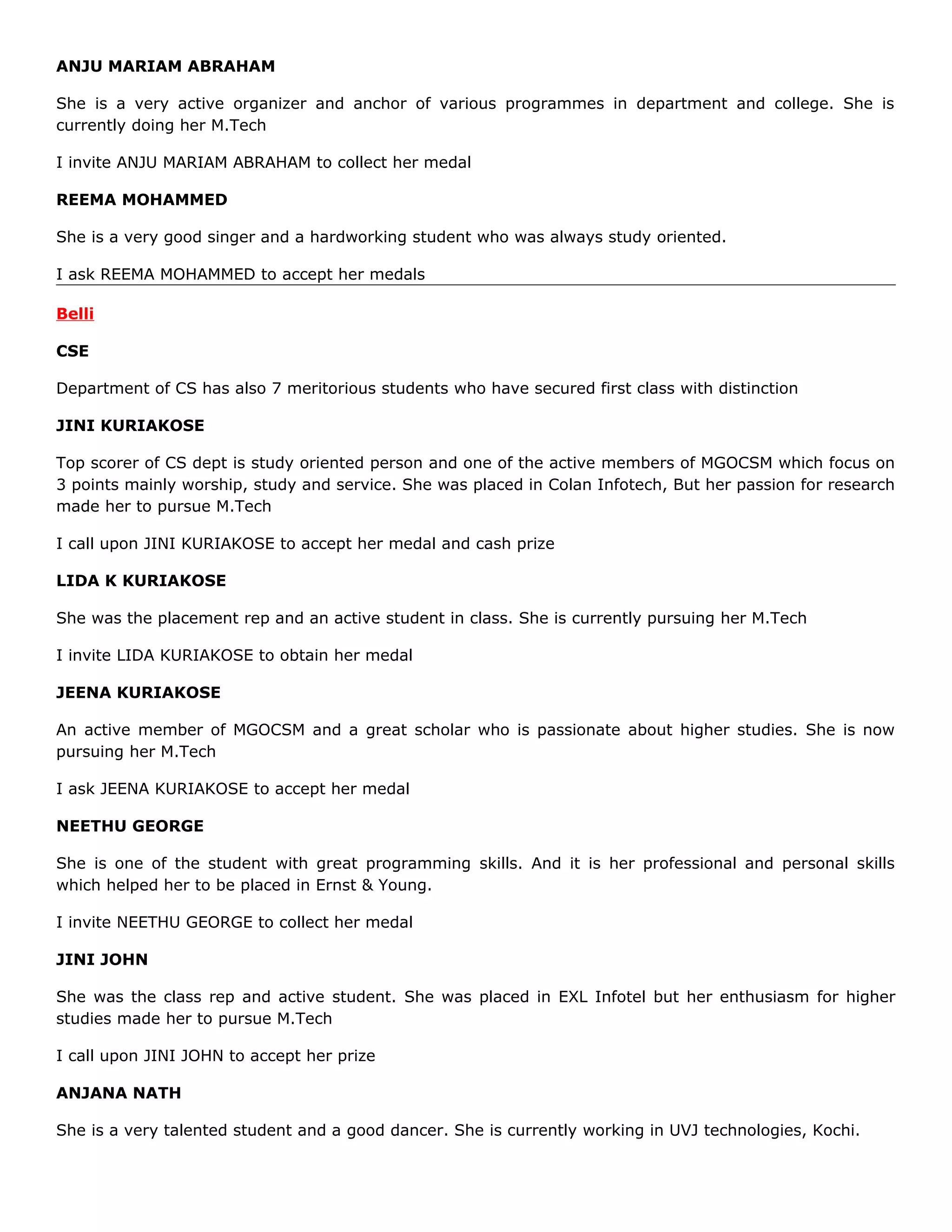 Master of Ceremony Script | DOC