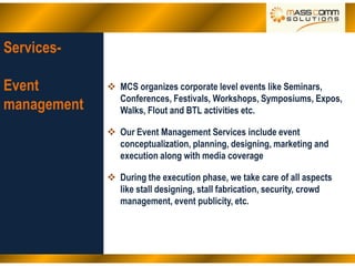 MCS Event Management and Advertising | PPT