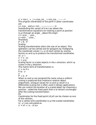 Computer Graphics Short Questions | PDF | Graphics Software | Computer Software and Applications