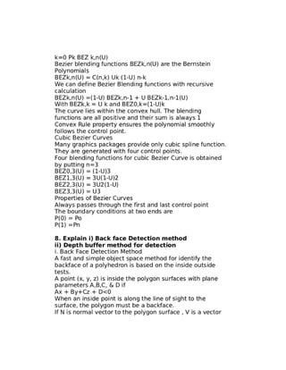 Computer Graphics Short Questions | PDF | Graphics Software | Computer Software and Applications