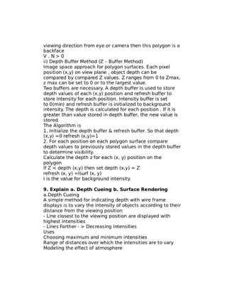 Computer Graphics Short Questions | PDF | Graphics Software | Computer Software and Applications