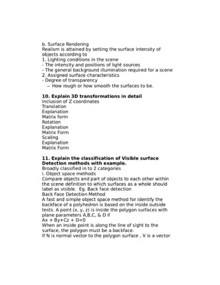 Computer Graphics Short Questions | PDF | Graphics Software | Computer ...