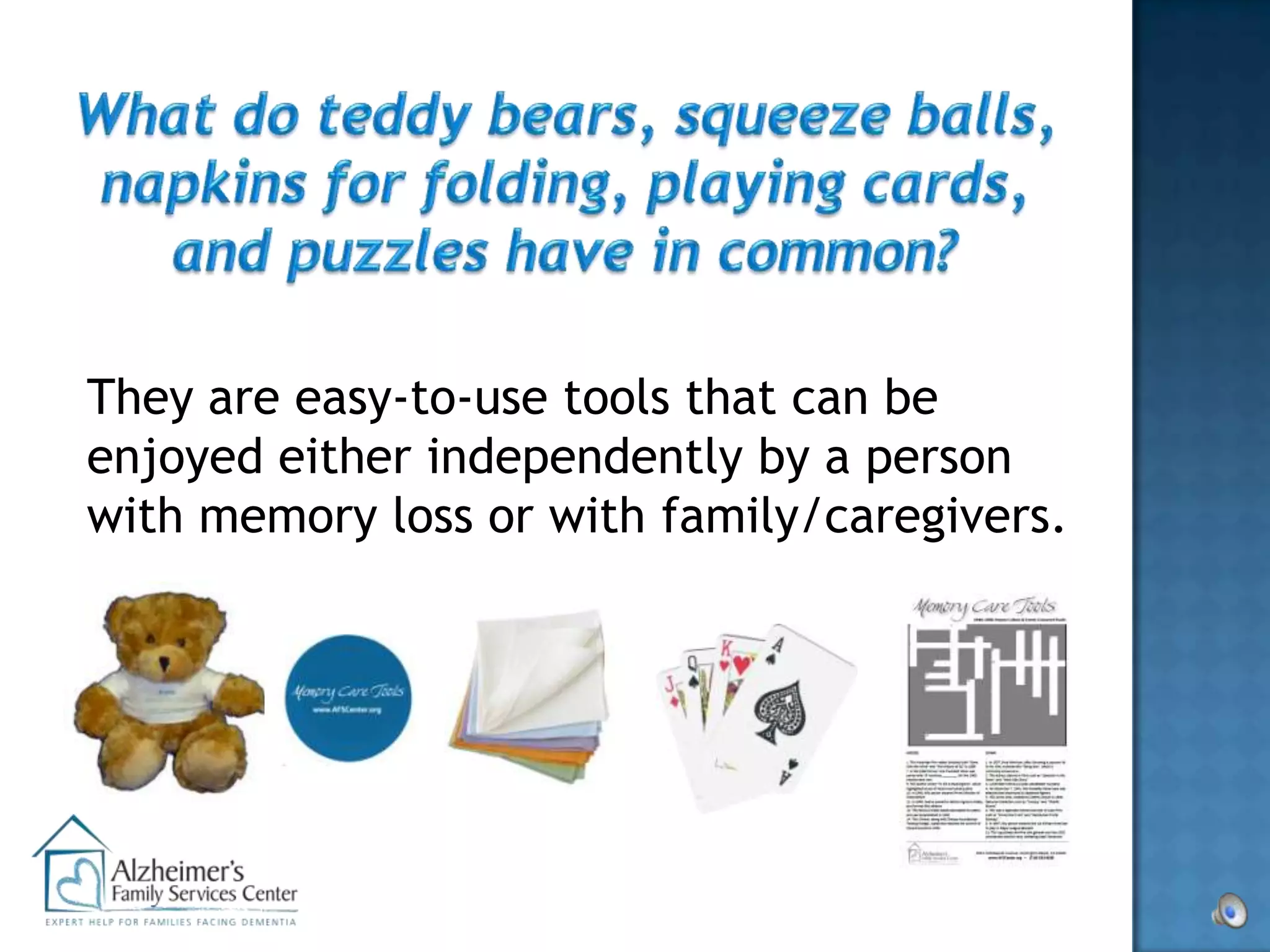 Memory Care Tools | PPT
