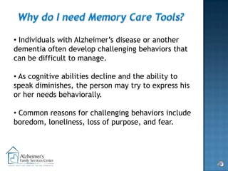 Memory Care Tools | PPT