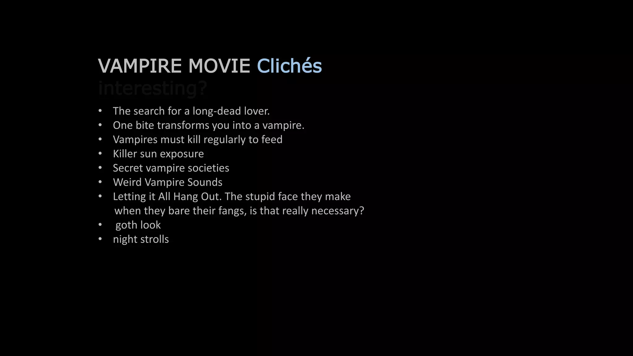 Portrayal of Vampires in Films | PPT