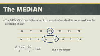 measures of central tendency | PPTX