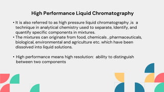 Material characterization techniques HPLC | PPTX