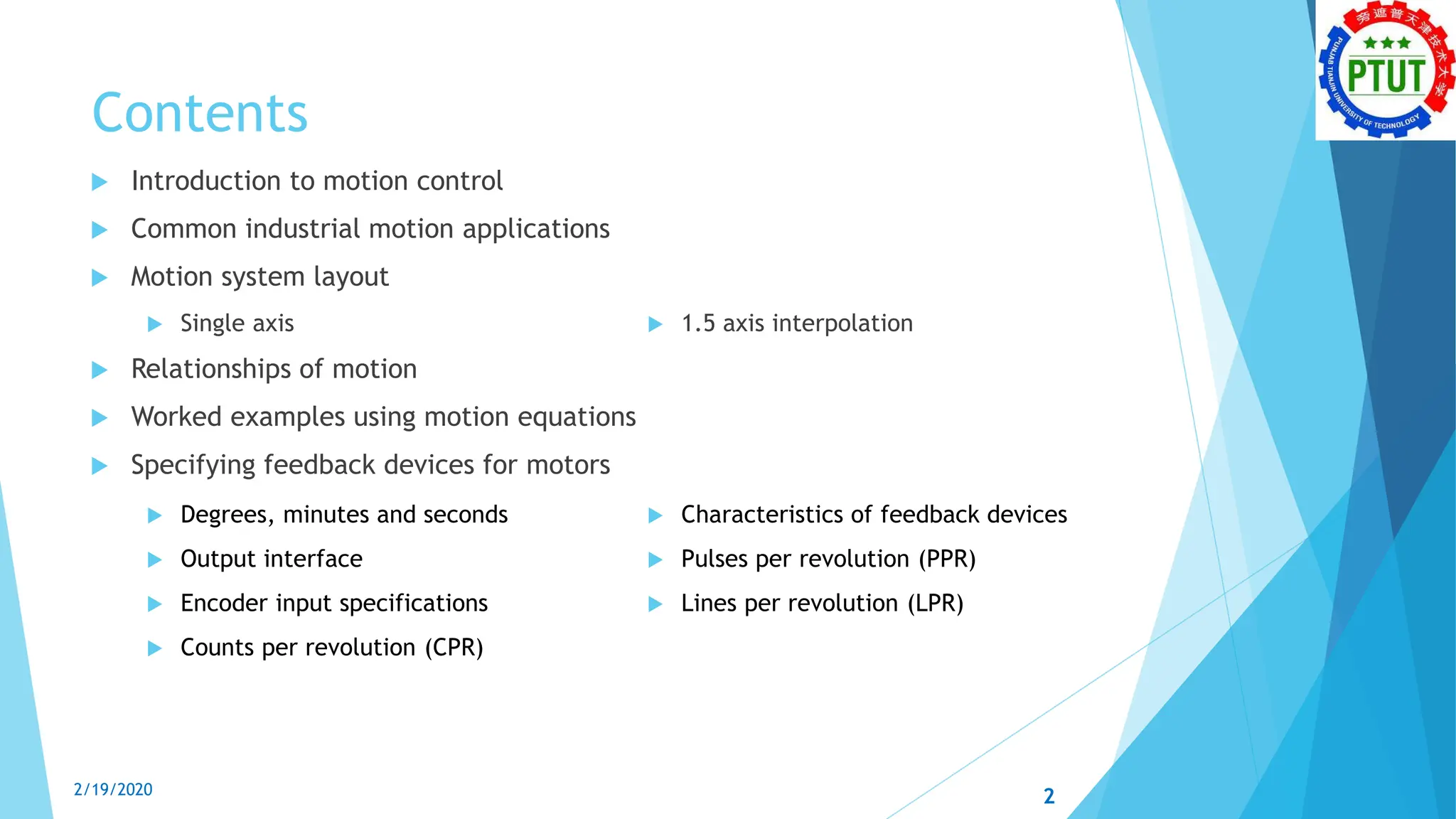 Lecture 1,2 of Motion Control Technologies.pptx