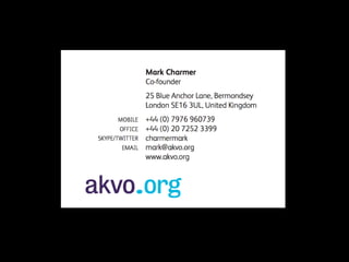 Akvo Track Day Nairobi - An Introduction to Akvo | PPTX | Technology & Computing