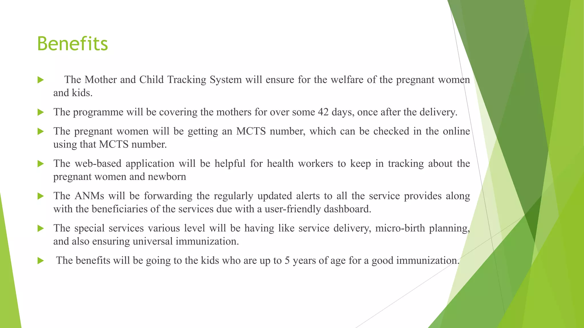 MOTHER AND CHILD TRACKING SYSTEM-MCTS | PDF