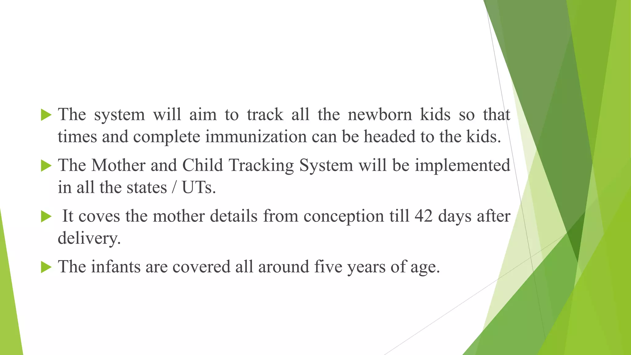 MOTHER AND CHILD TRACKING SYSTEM-MCTS | PDF